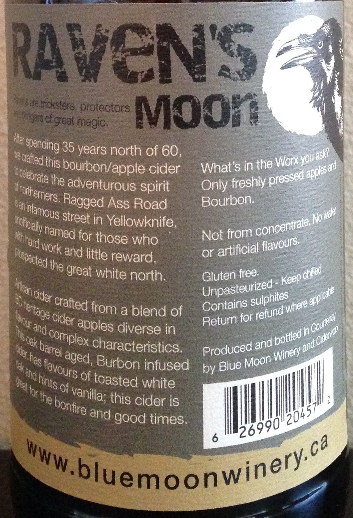 Blue Moon Winery Raven’s Moon Ragged Ass Road | Cider Says